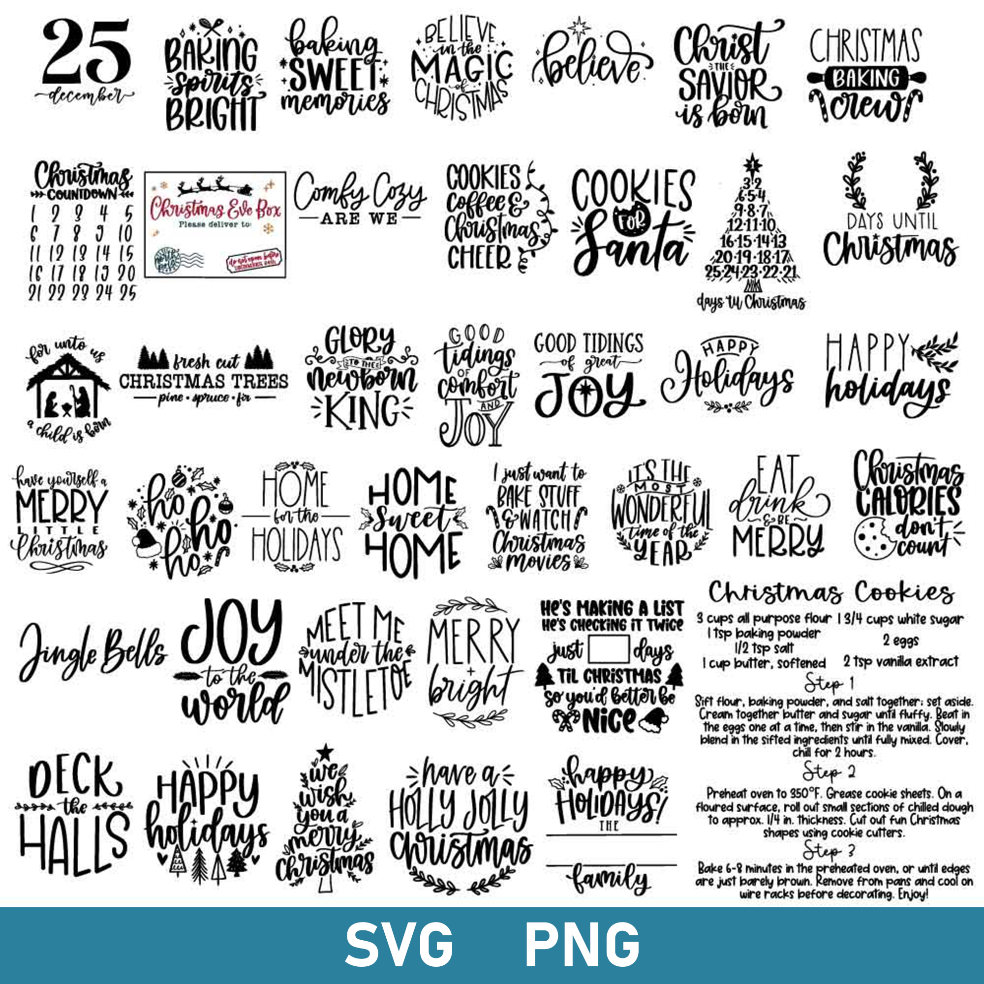 Christmas Bundle Svg, Christmas Quotes Svg, Merry Christmas - Inspire ...