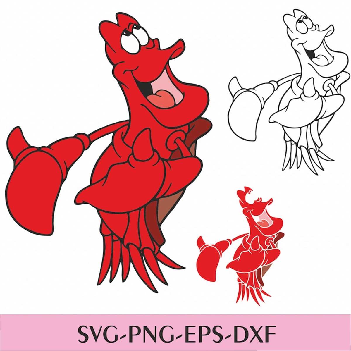 Digital Download - The Little Mermaid Sebastian - PNG, SVG F | Inspire ...