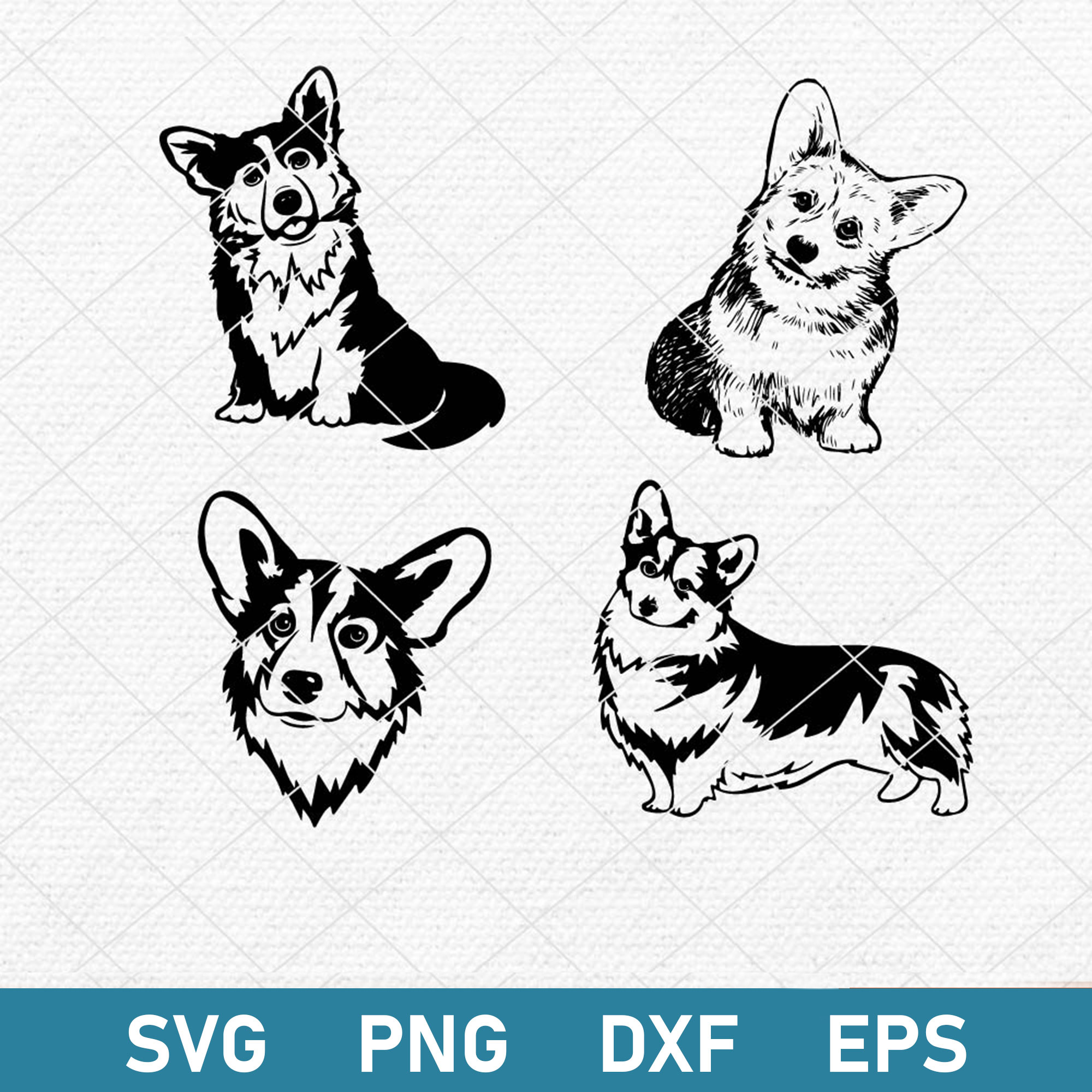 Corgi Bundle Svg, Corgi Svg, Cute Dog Corigi Svg, Corigi Fac | Inspire ...