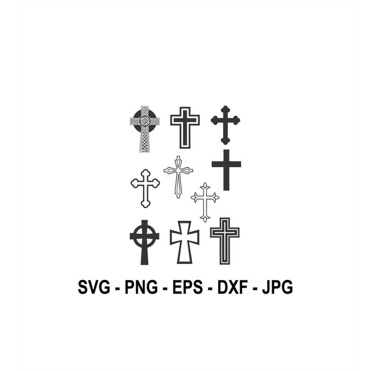 Cross svg,10 Crosses svg,Instant Download,SVG, PNG, EPS, dxf | Inspire ...