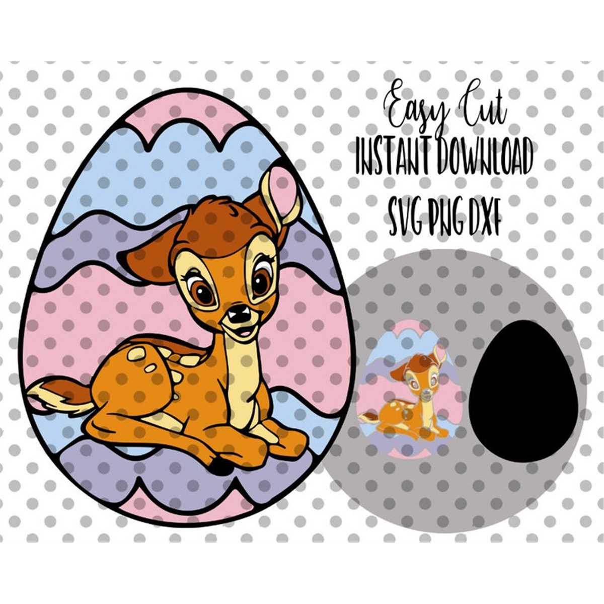 Easter egg deer SVG PNG DXF Cutting Files, Easter svg, Bunny | Inspire ...