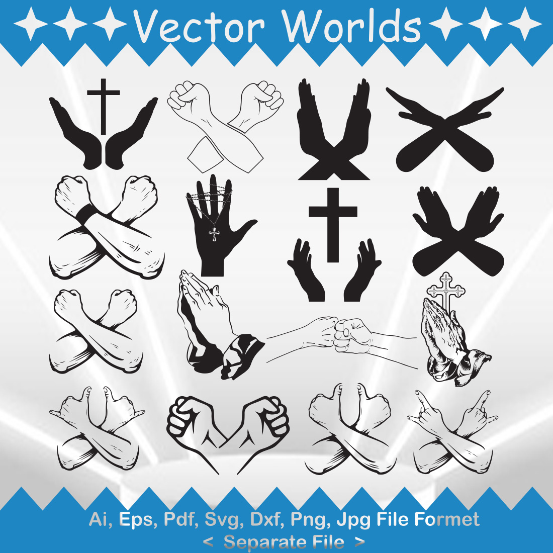 Cross Hand svg, Cross Hands SVG, Cross, Hand, SVG, ai, pdf, - Inspire ...