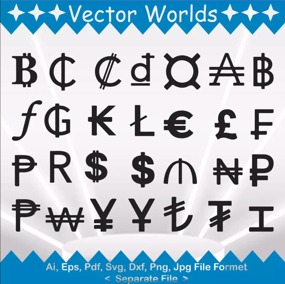 Currency Symbols svg, Currency Symbol svg, Currency, Symbols | Inspire ...
