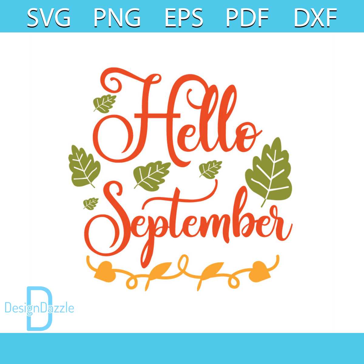 Hello September Svg, Thanksgiving Svg, September Svg, Autumn | Inspire ...