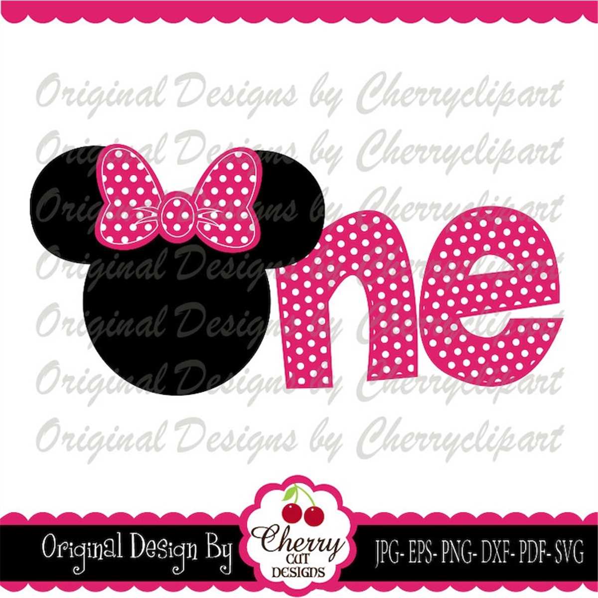 Minnie ONE Svg, Birthday ONE svg Silhouette & Cricut Cut Fil | Inspire ...