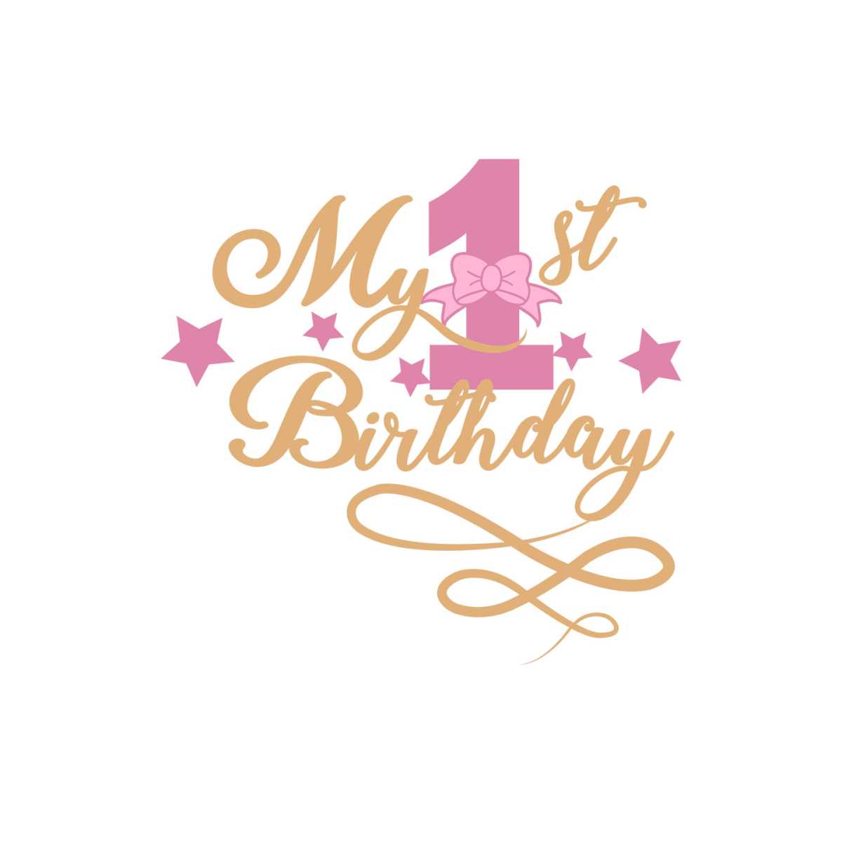 My 1st birthday Svg, Birthday Svg, Happy Birthday Svg, Birth | Inspire ...