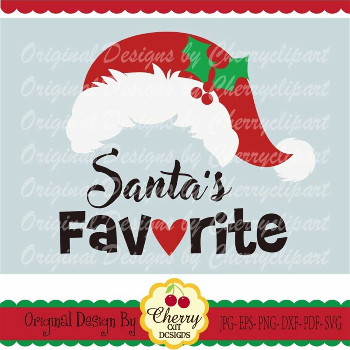 Santa's Favorite SVG Dxf, Christmas Santa Hat SVG Silhouette | Inspire ...