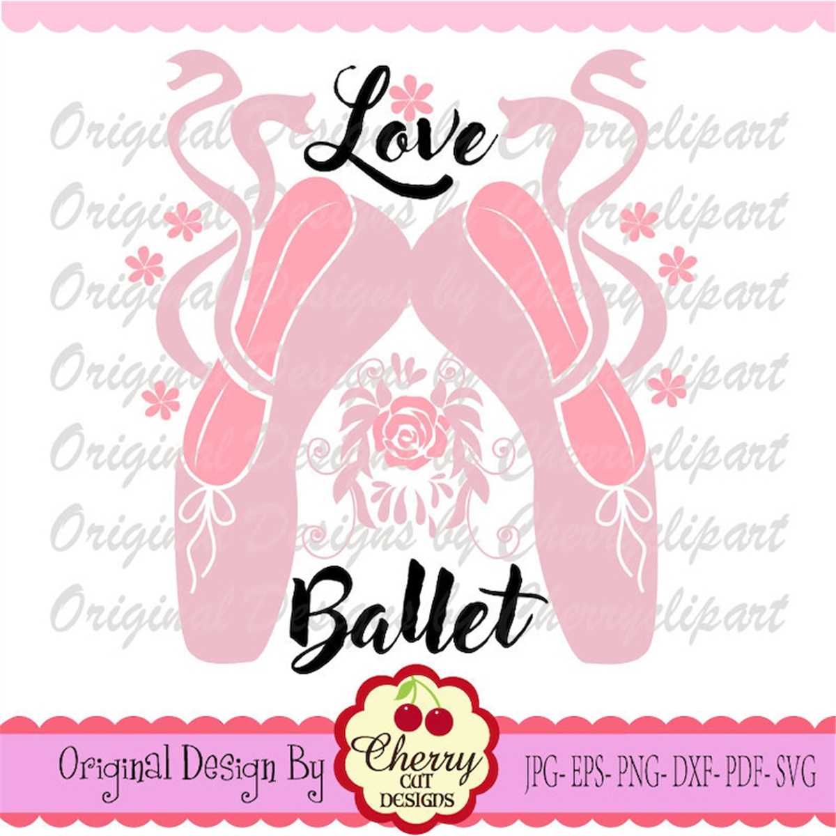 Ballet shoes SVG Dxf ,Love ballet SVG Silhouette Cut Files, | Inspire ...
