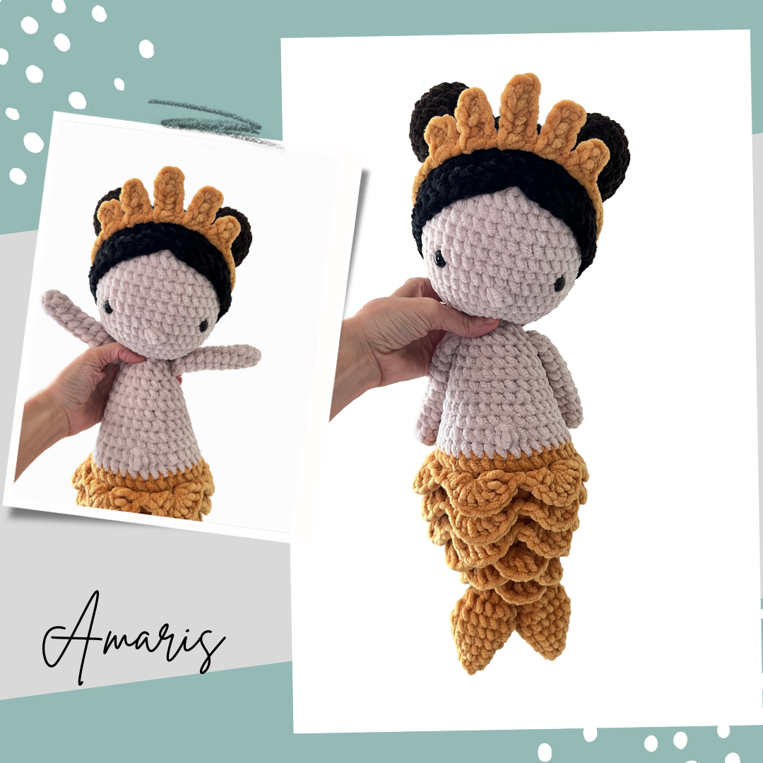 Amaris the Fiery Mermaid Pattern, Plushie Mermaid Crochet Pa - Inspire ...