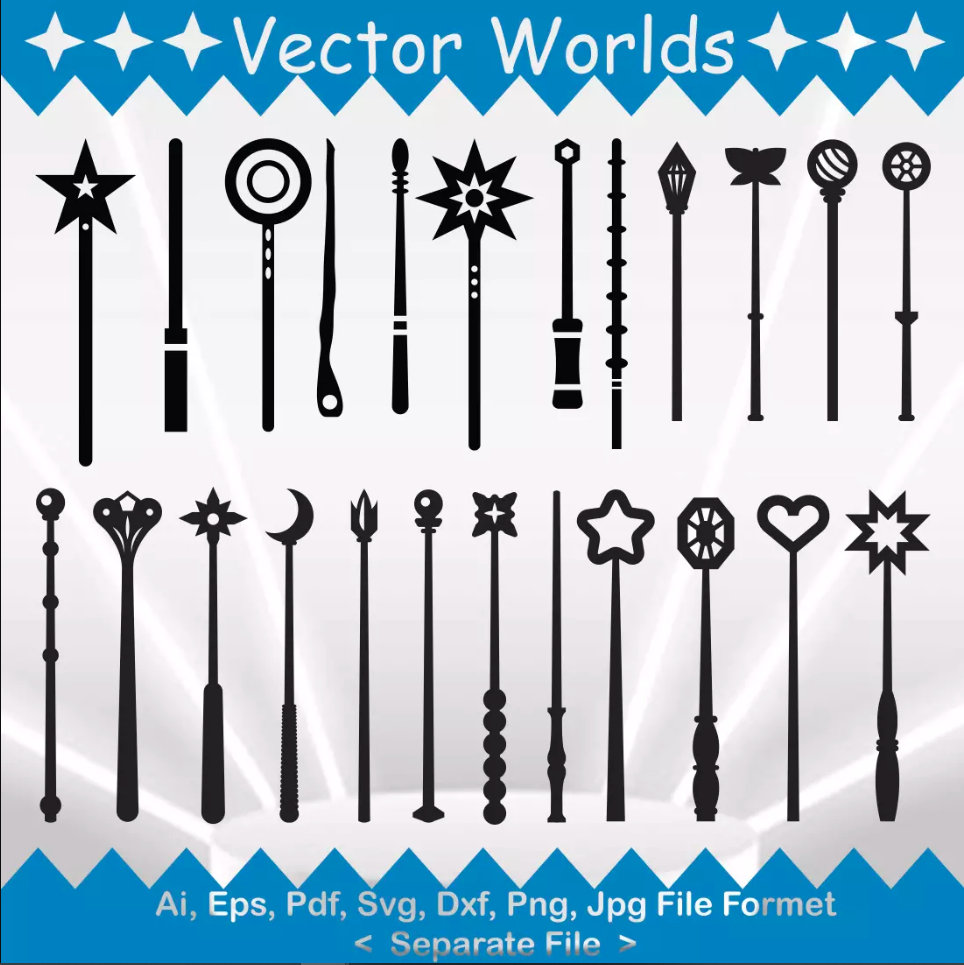 Magic Wand svg, Magic Wands svg, Magic, Wand, SVG, ai, pdf, | Inspire ...