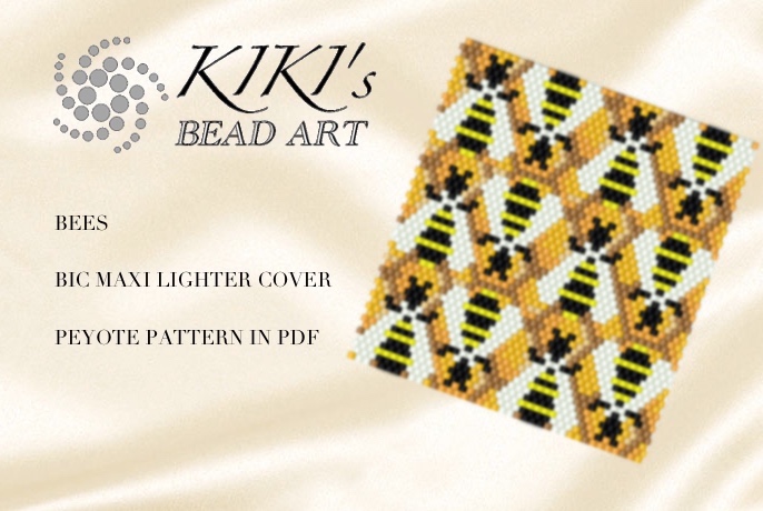 Peyote Pattern, bead pattern for BIC MAXI LIGHTER cover Hone | Inspire ...