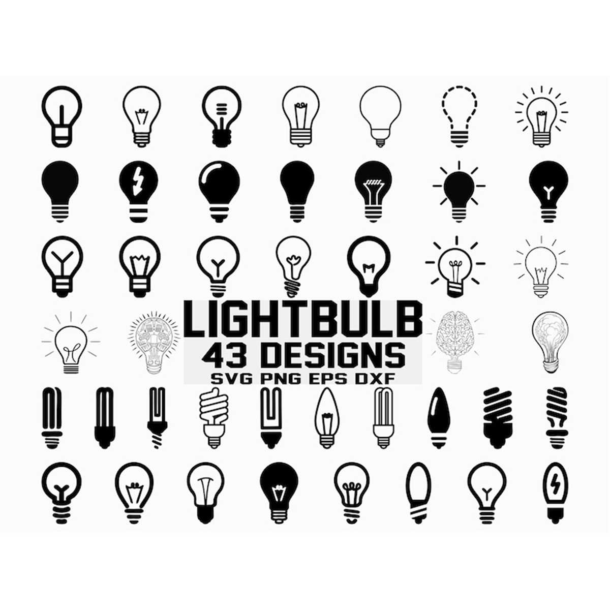 Light bulb SVG / Bulb svg / Clipart / Cricut / Cut File / Si | Inspire ...