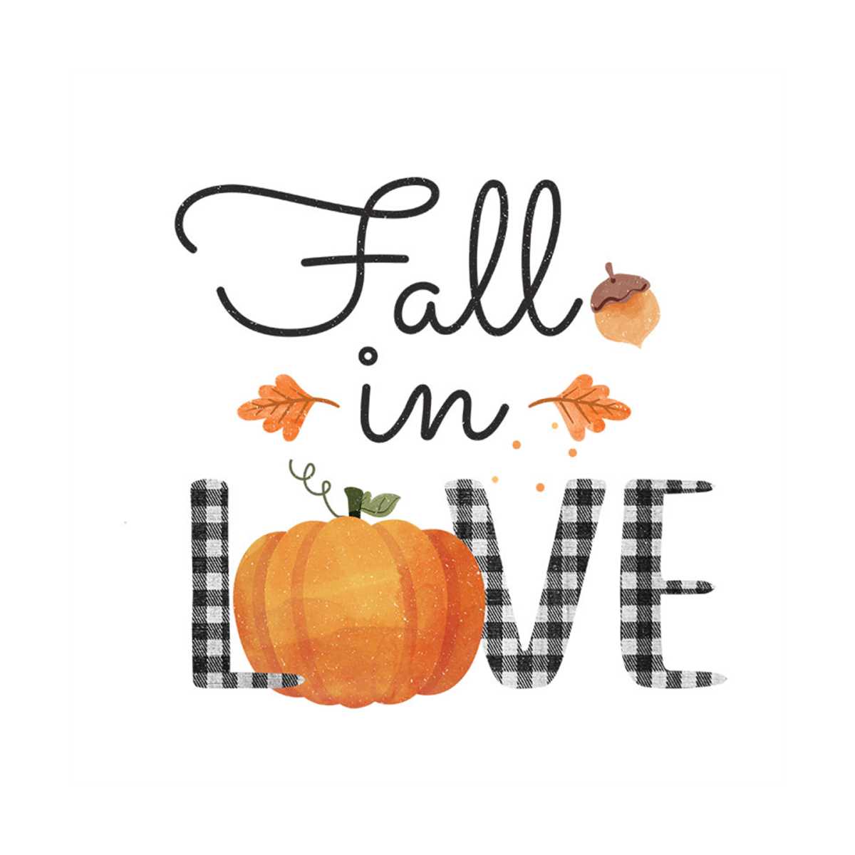 Fall In Love Pumpkin Png, Thanksgiving Png, Fall Png, Plaid | Inspire ...