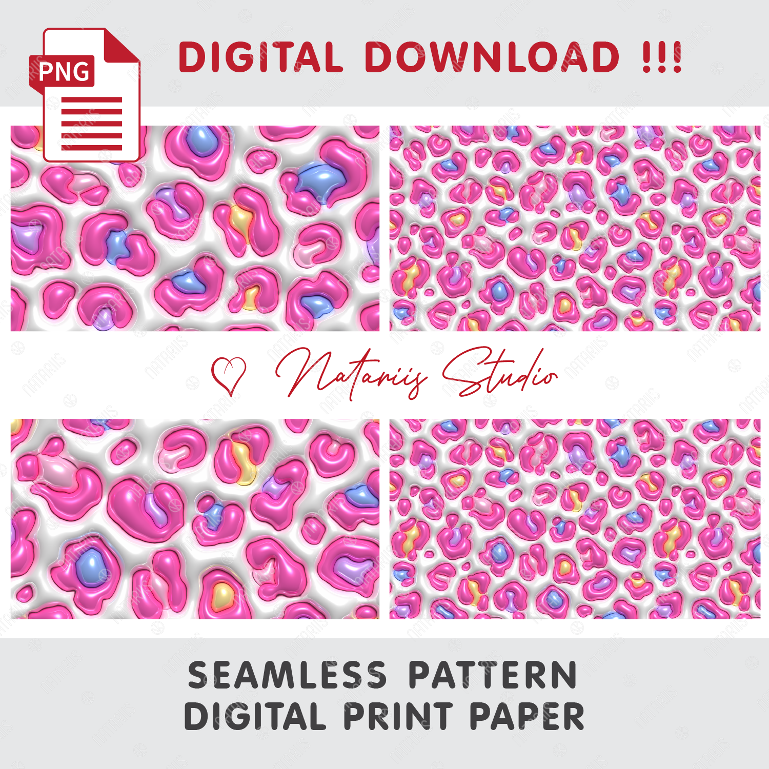 Seamless Tileable Pattern Barbie Style 3D Inflated Puff - Inspire Uplift