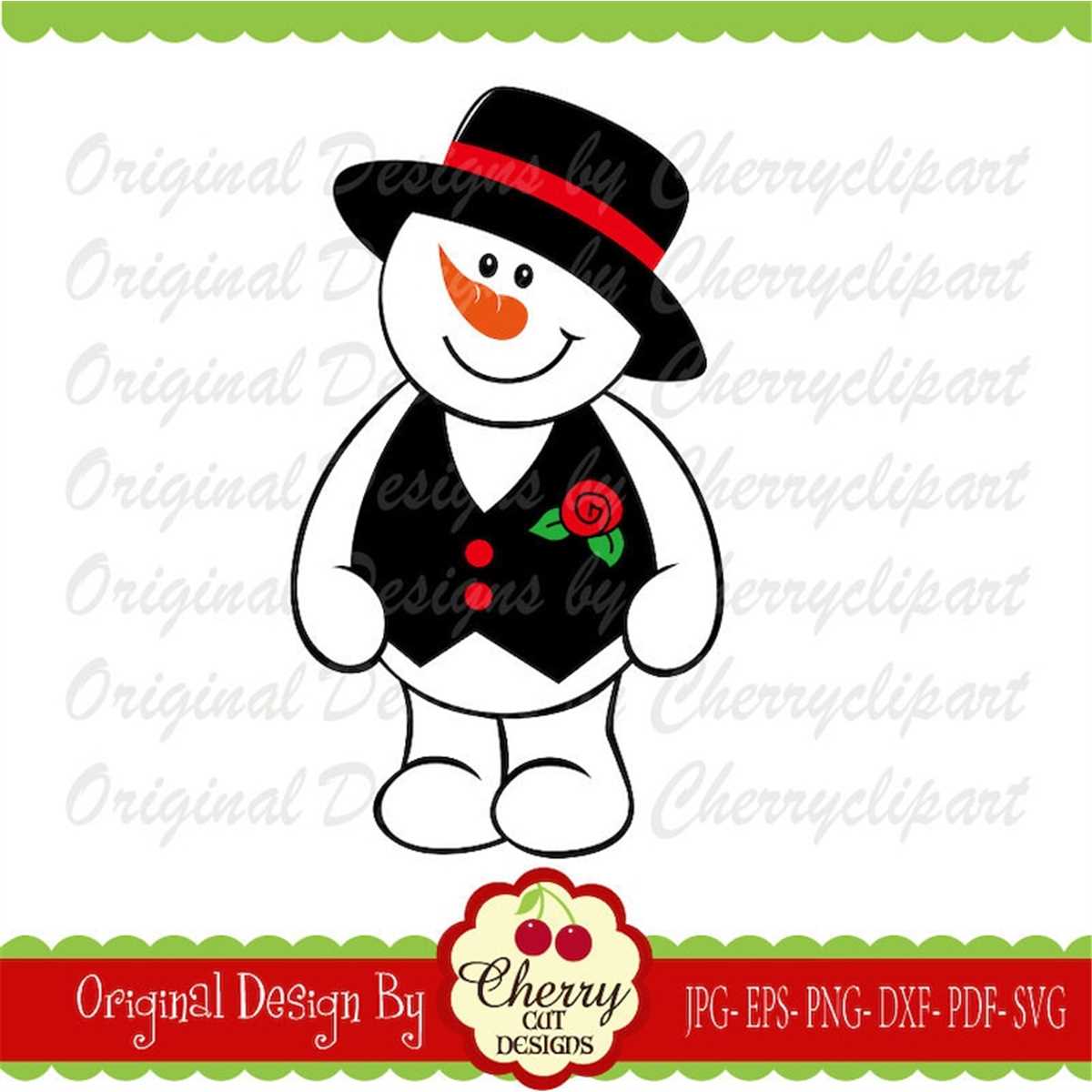 Snowman SVG, Winter Snowman Silhouette Cut Files, Cricut Cut | Inspire ...