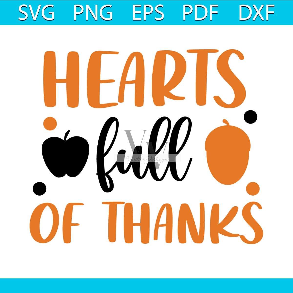 Heart Full Of Thanks Svg, Thanksgiving Svg, Thankful Svg, Ap | Inspire ...