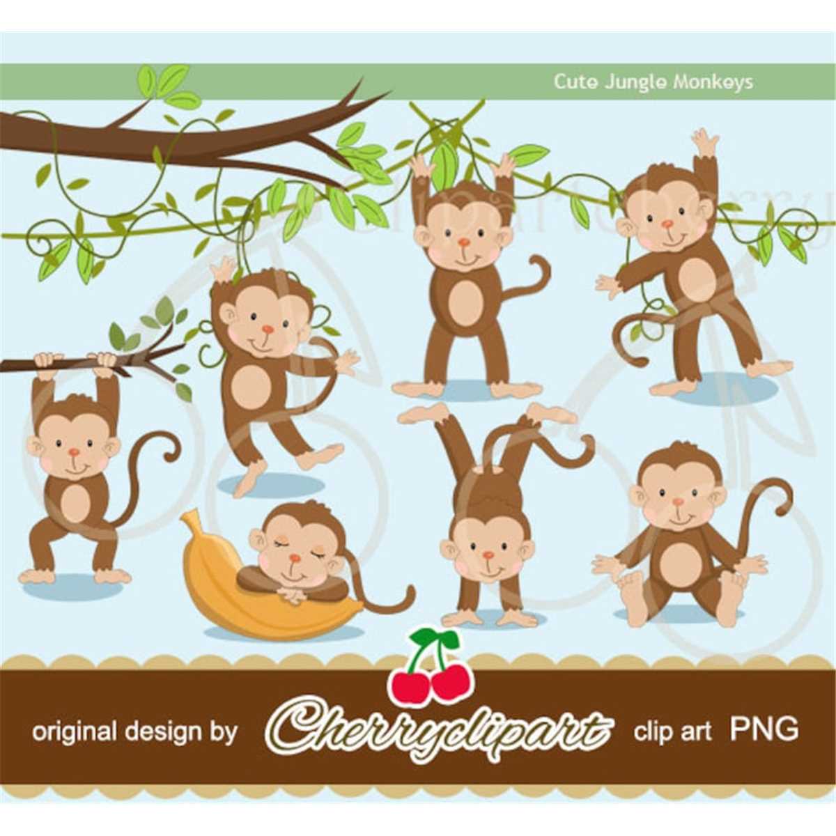 Monkey Jungle Clipart
