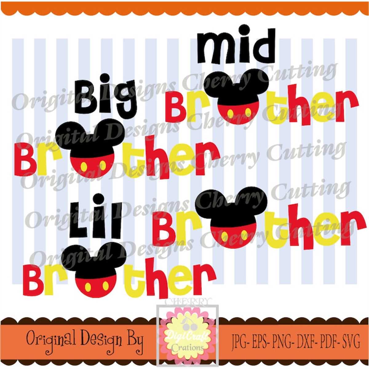 SVG,Eps,DXF cut files,Brothers with Mouse ears SVG,Big Broth | Inspire ...