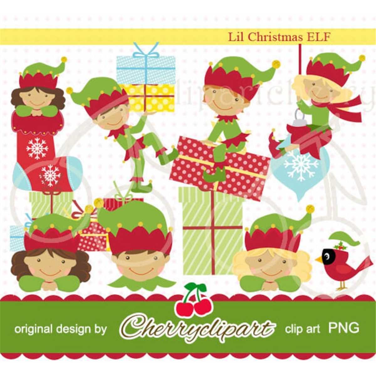 Lil Christmas ELF Digital Clipart-Personal and Commercial Us | Inspire ...