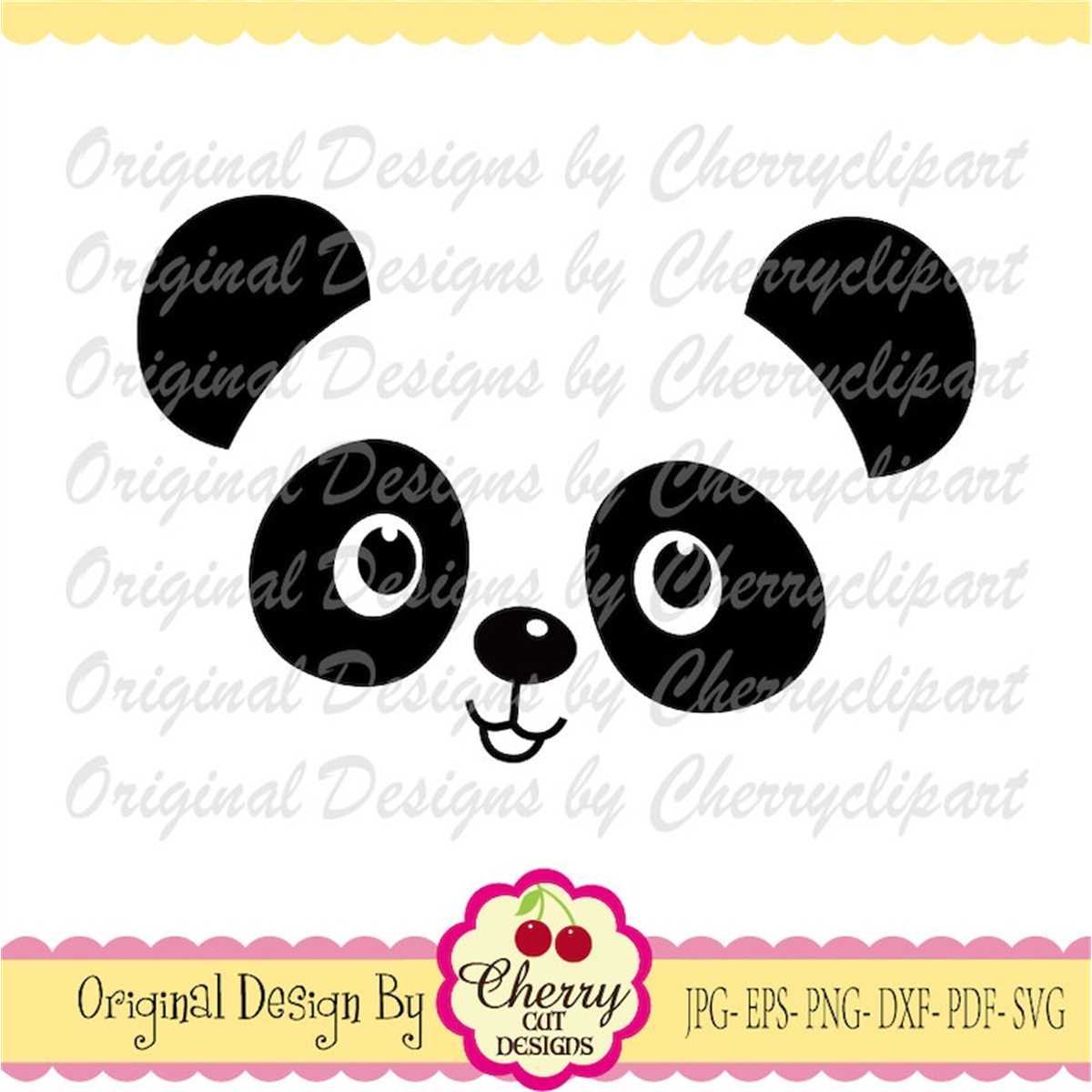 SVG Dxf Panda face , Panda Svg Silhouette & Cricut Cut desig | Inspire ...
