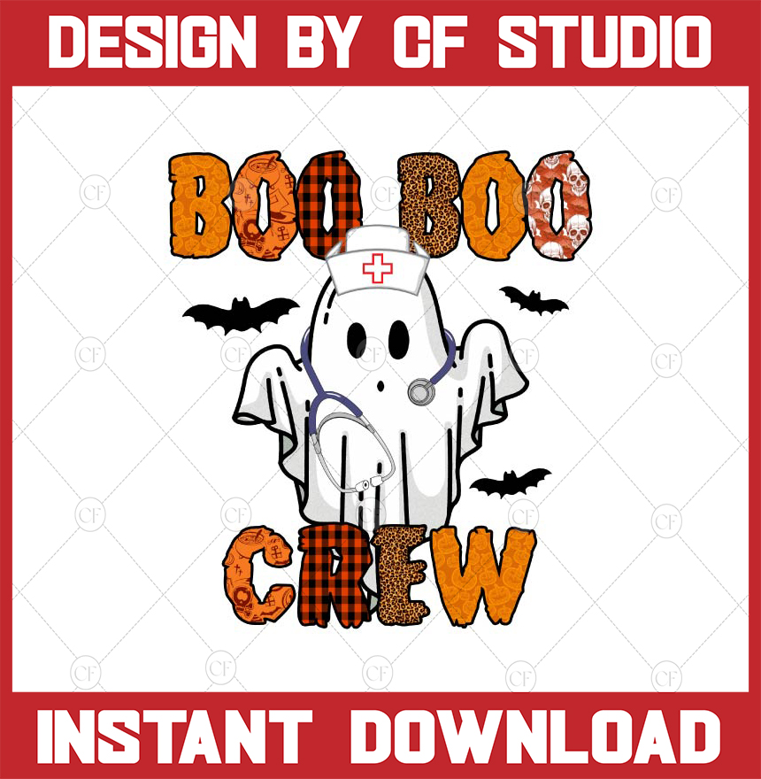 Boo Boo Crew PNG Sublimation Design,Nurse Halloween Png,Ghos - Inspire ...