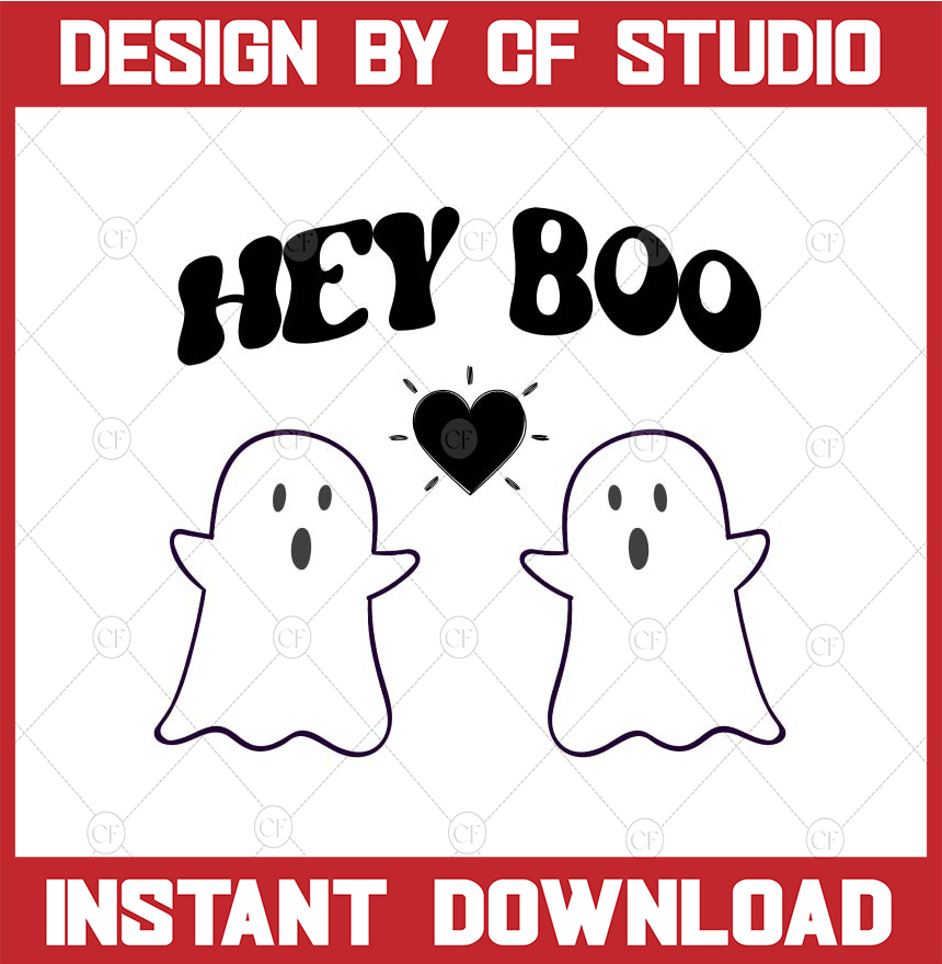 Hey Boo Ghost PNG| Hey Boo Spooky Season PNG | Boo Halloween | Inspire ...