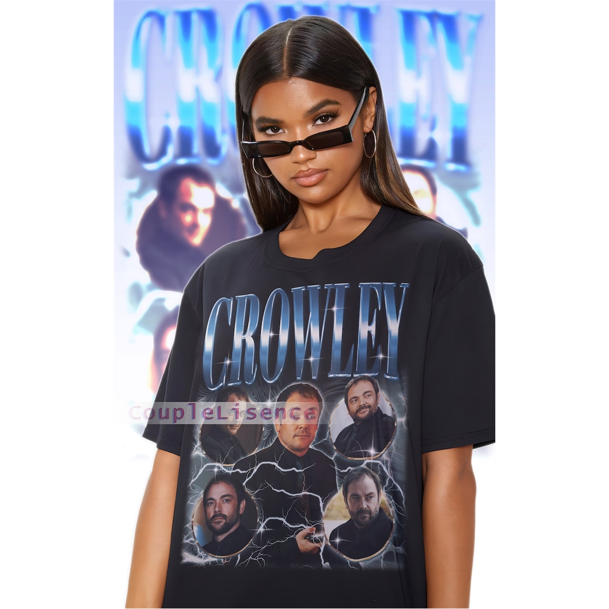 BOOTLEG Retro CROWLEY The Supernatural | Crowley Homage Fan - Inspire ...