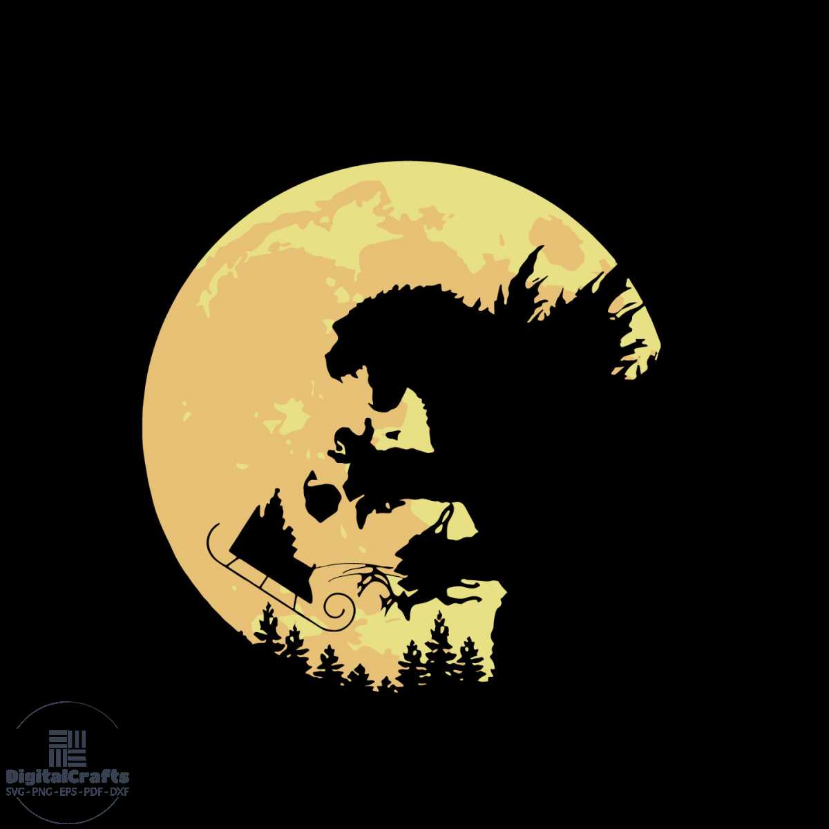 Santa And Godzilla Svg, Christmas Svg, Sleigh Svg, Godzilla | Inspire ...