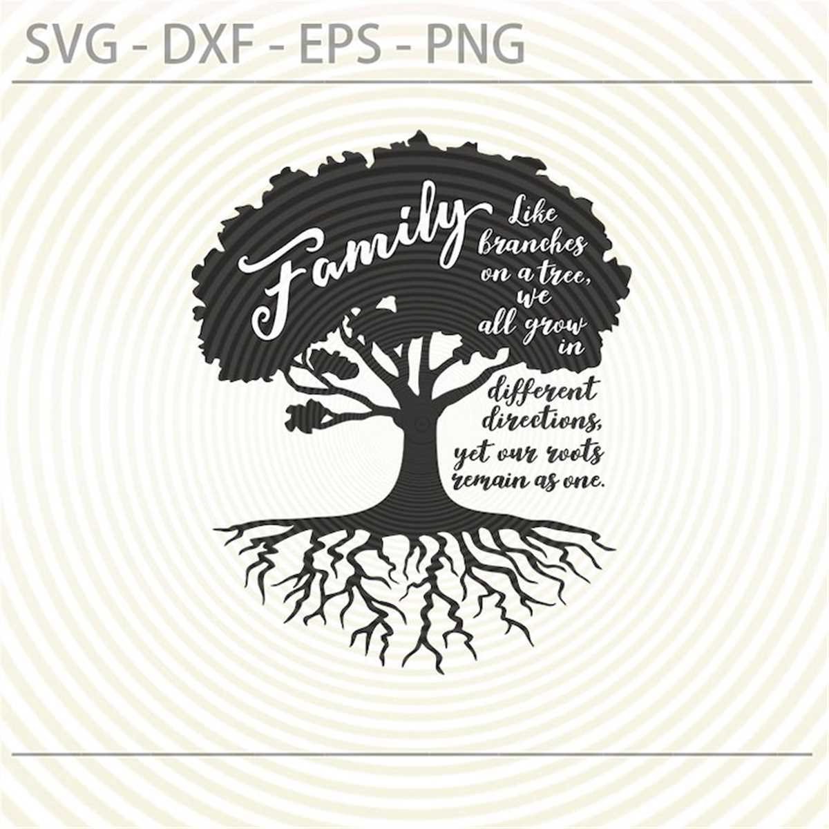 Family Tree Svg, Png, Dxf, eps, Our Roots SVG, Family Tree O | Inspire ...