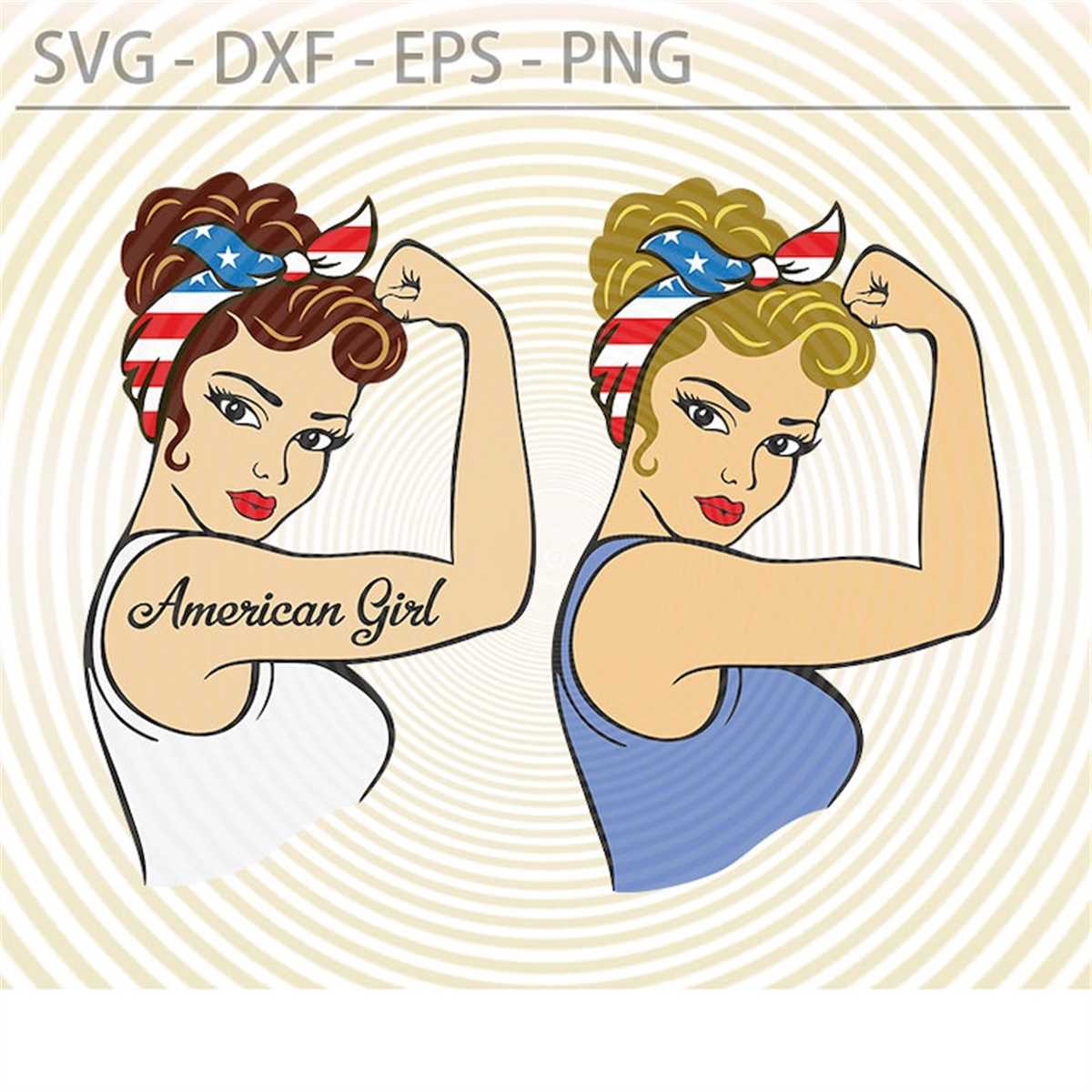 Rosie the Riveter American flag svg, patriotic Rosie svg, Ro | Inspire ...