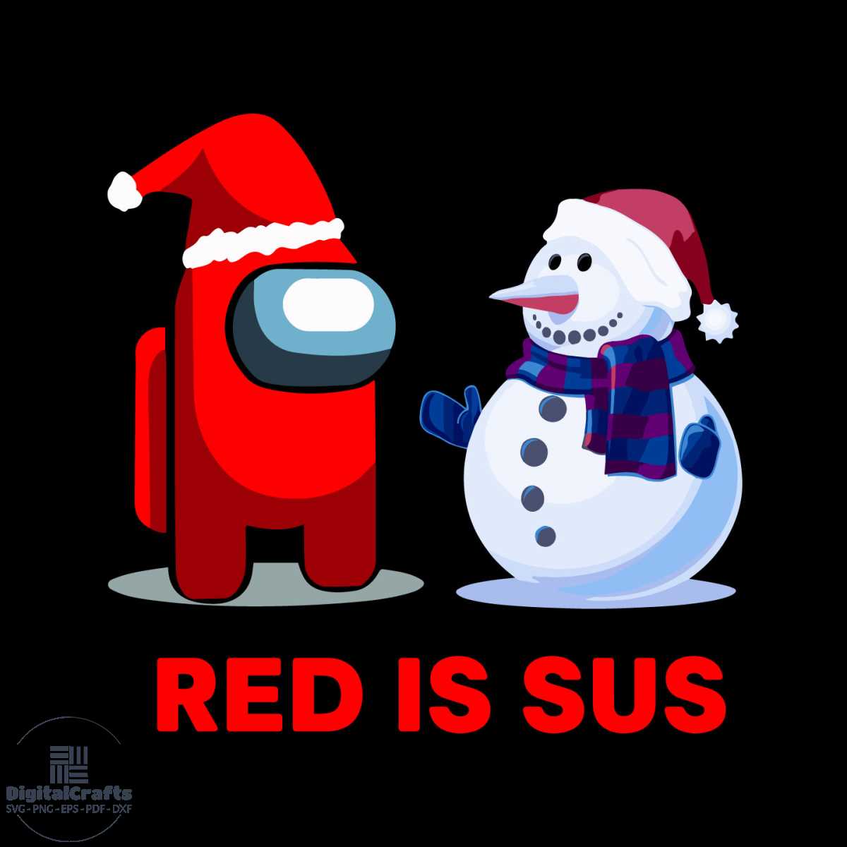 Red Is Sus Among Us Christmas Svg, Christmas Svg, Game Svg | Inspire Uplift