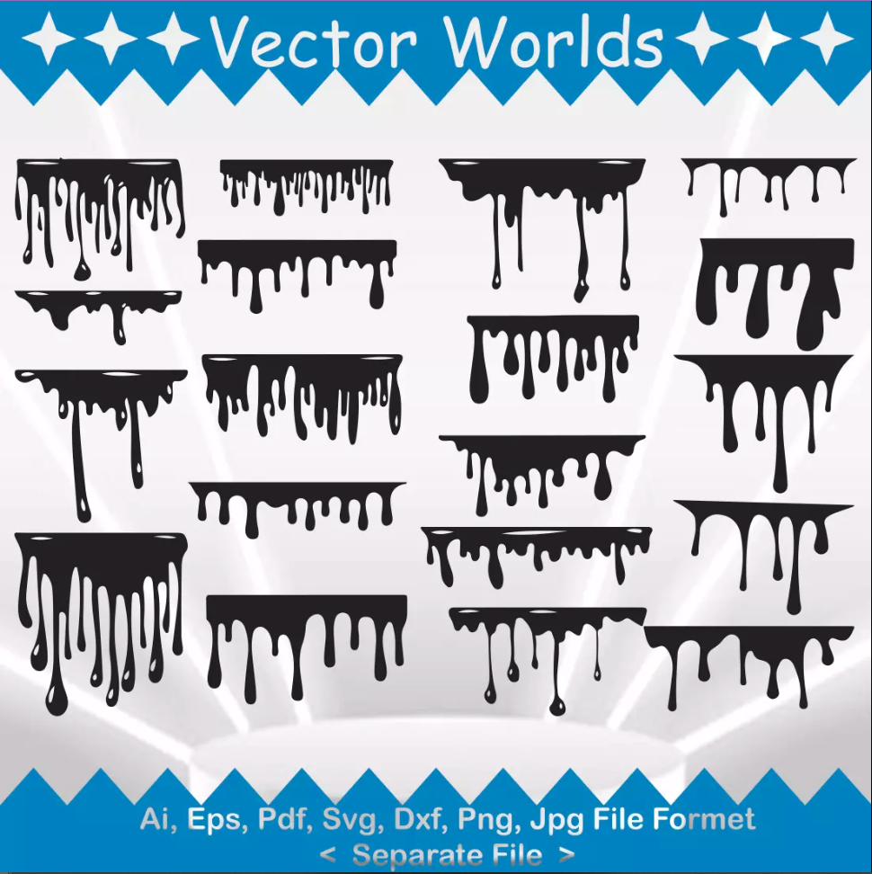 Dripping Borders svg, Dripping Borders svg, Dripping, Border | Inspire ...