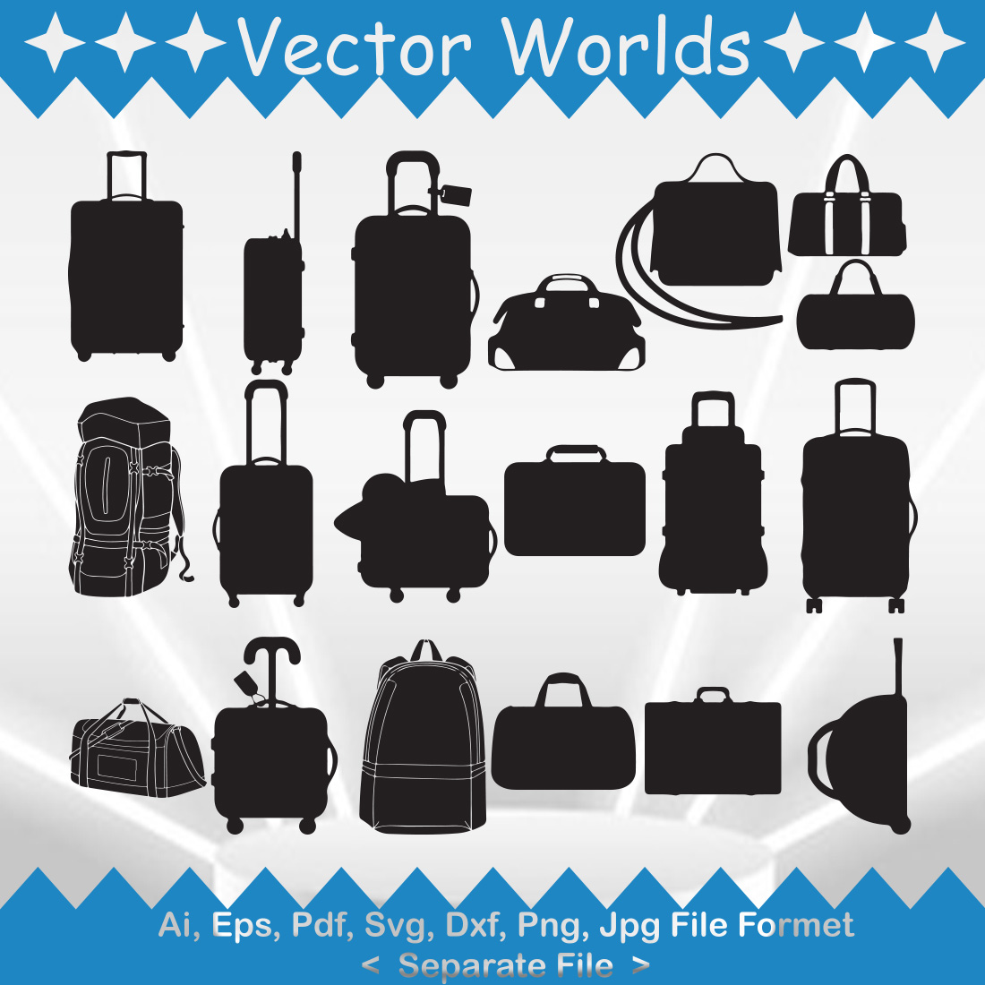 Duffel Bag svg, Duffel Bags svg, Duffel, Bag, SVG, ai, pdf, | Inspire ...