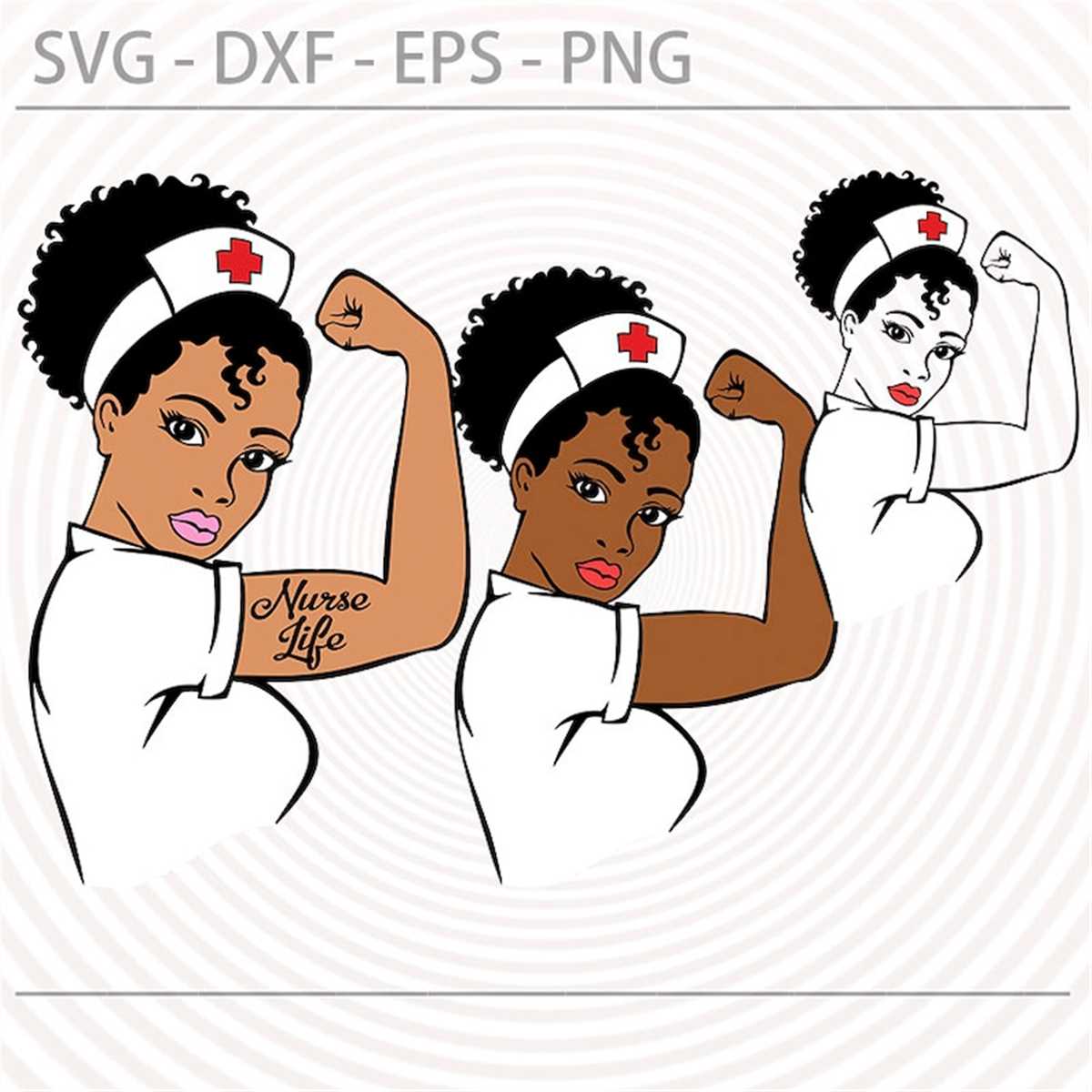 Rosie The Riveter svg, Afro Nurse Rosie svg dxf eps png, Ros | Inspire ...