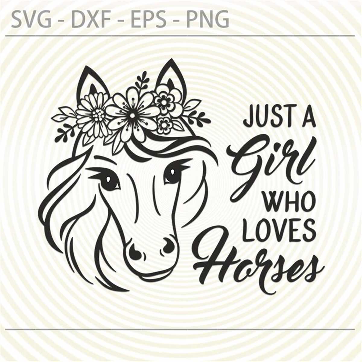 Just a girl who loves horses svg, Horse with floral flower c | Inspire ...