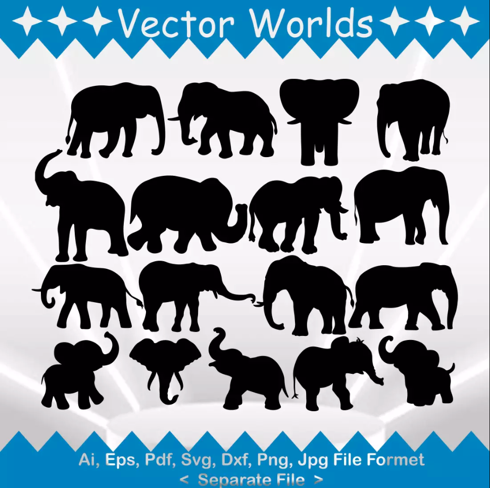 Elephant svg, Elephants svg, Animals, Animals, SVG, ai, pdf, | Inspire ...