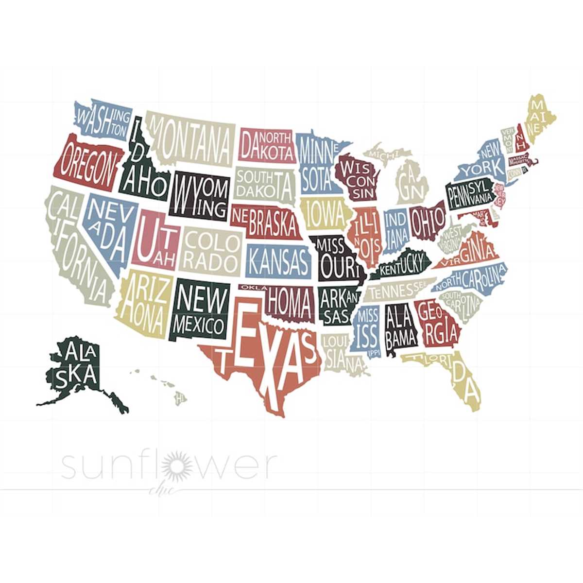 United States Svg | US States Svg Cut Files | United States | Inspire ...