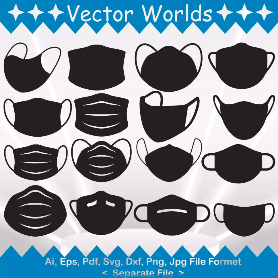 Face Mask svg, Face Masks svg, Face, Mask, SVG, ai, pdf, eps - Inspire ...