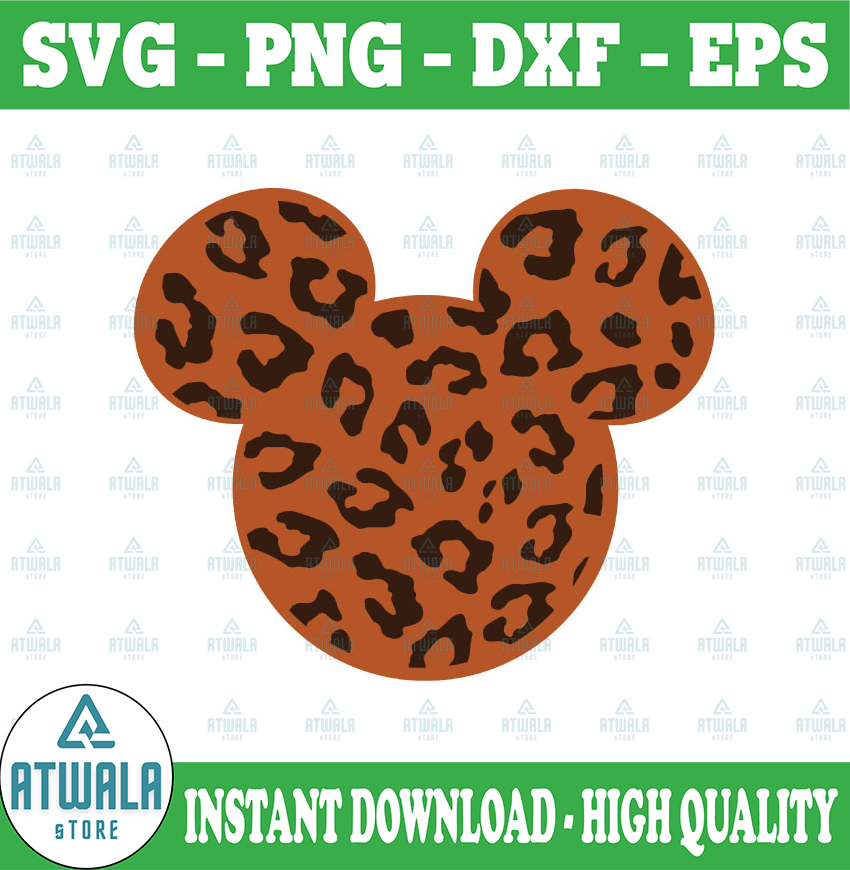 Mickey Mouse Cheetah SVG Clipart,Mickey Minnie Leopard Cheet | Inspire ...