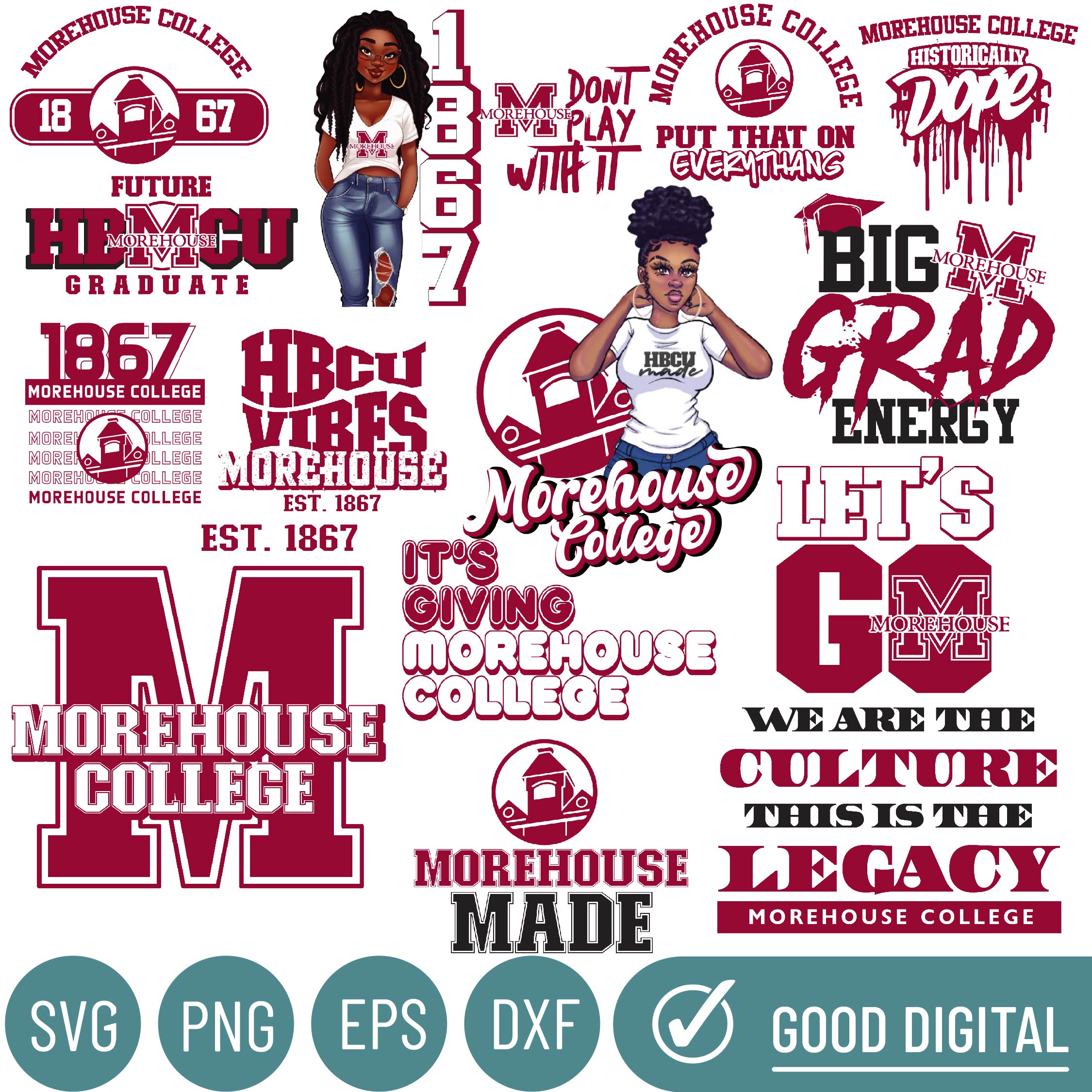 Morehouse College Svg, Hbcu Collection, New Hbcu 2023, Hbcu | Inspire ...