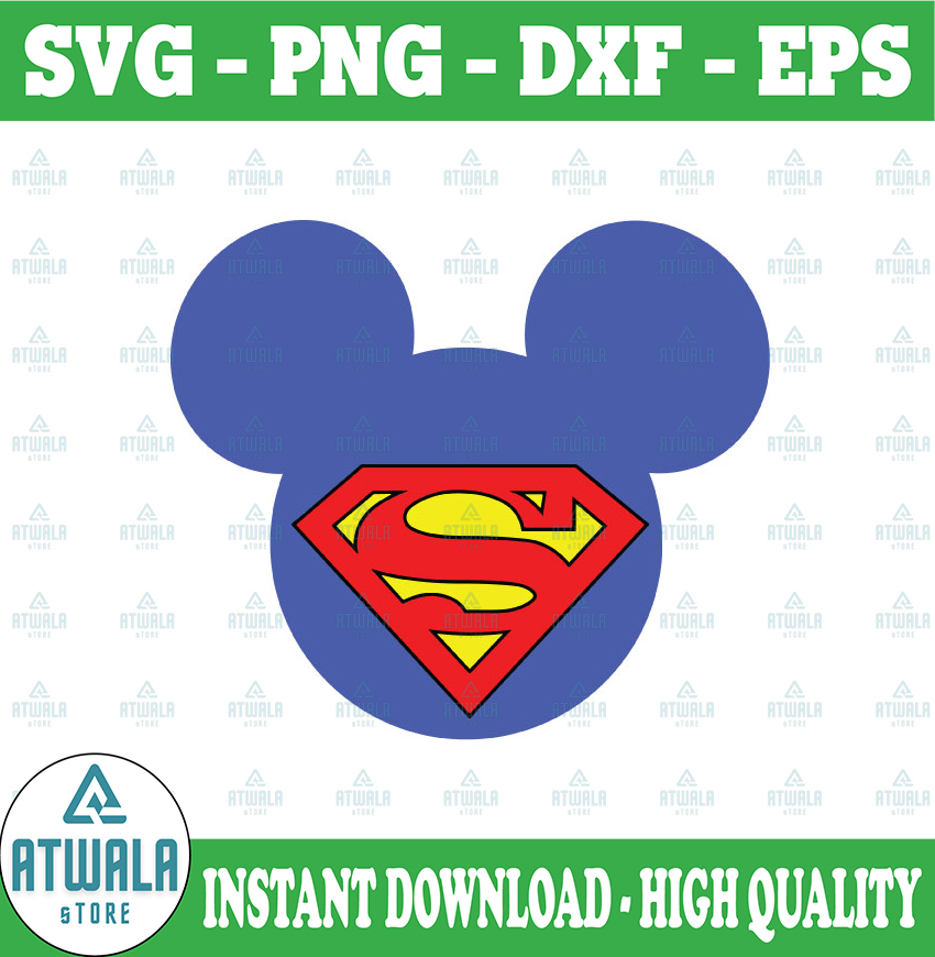 Mickey Mouse Superman Disney Cut File For T svg , Decals, Si | Inspire ...