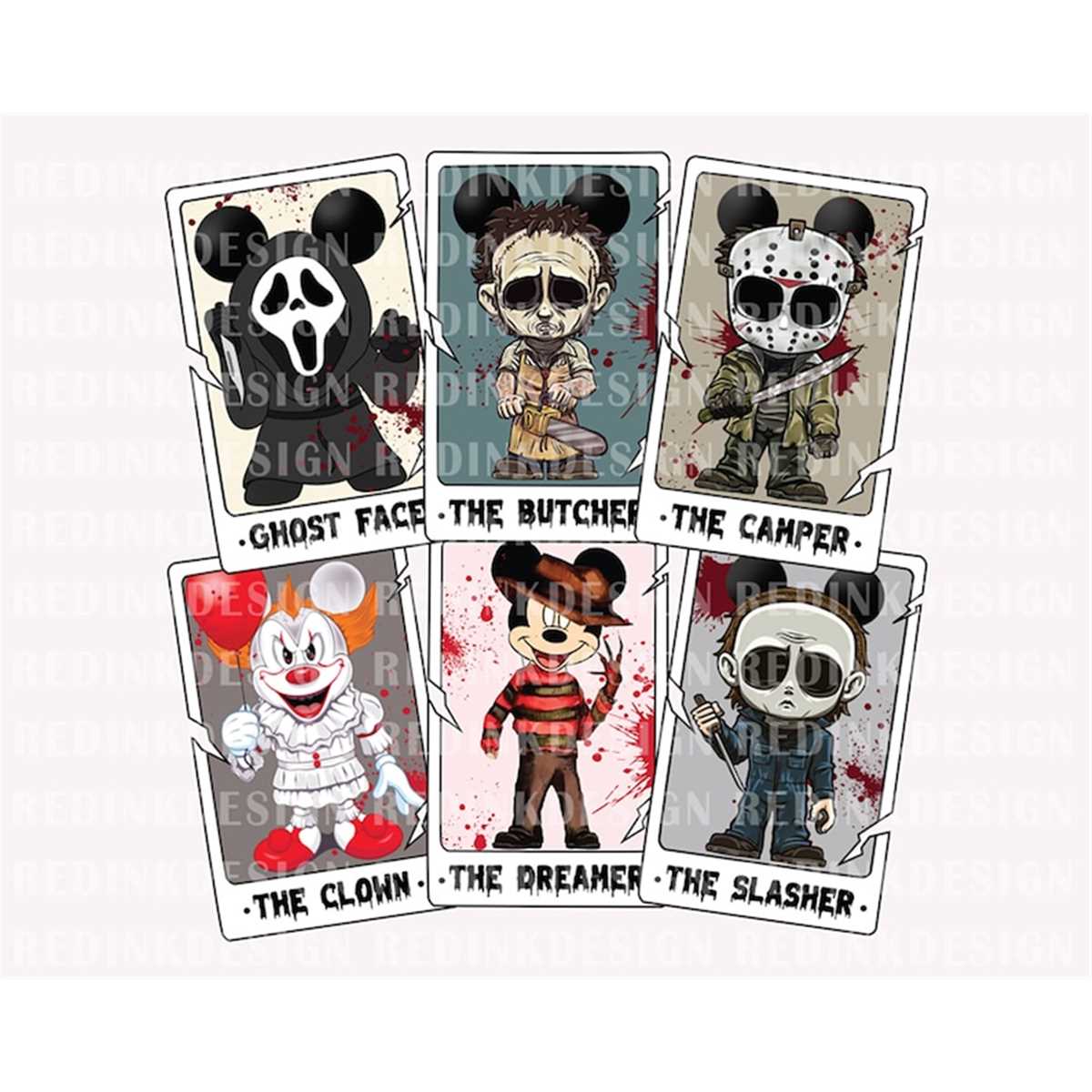Halloween Horror Tarot Card Png Bundle, Horror Movie Killers - Inspire ...