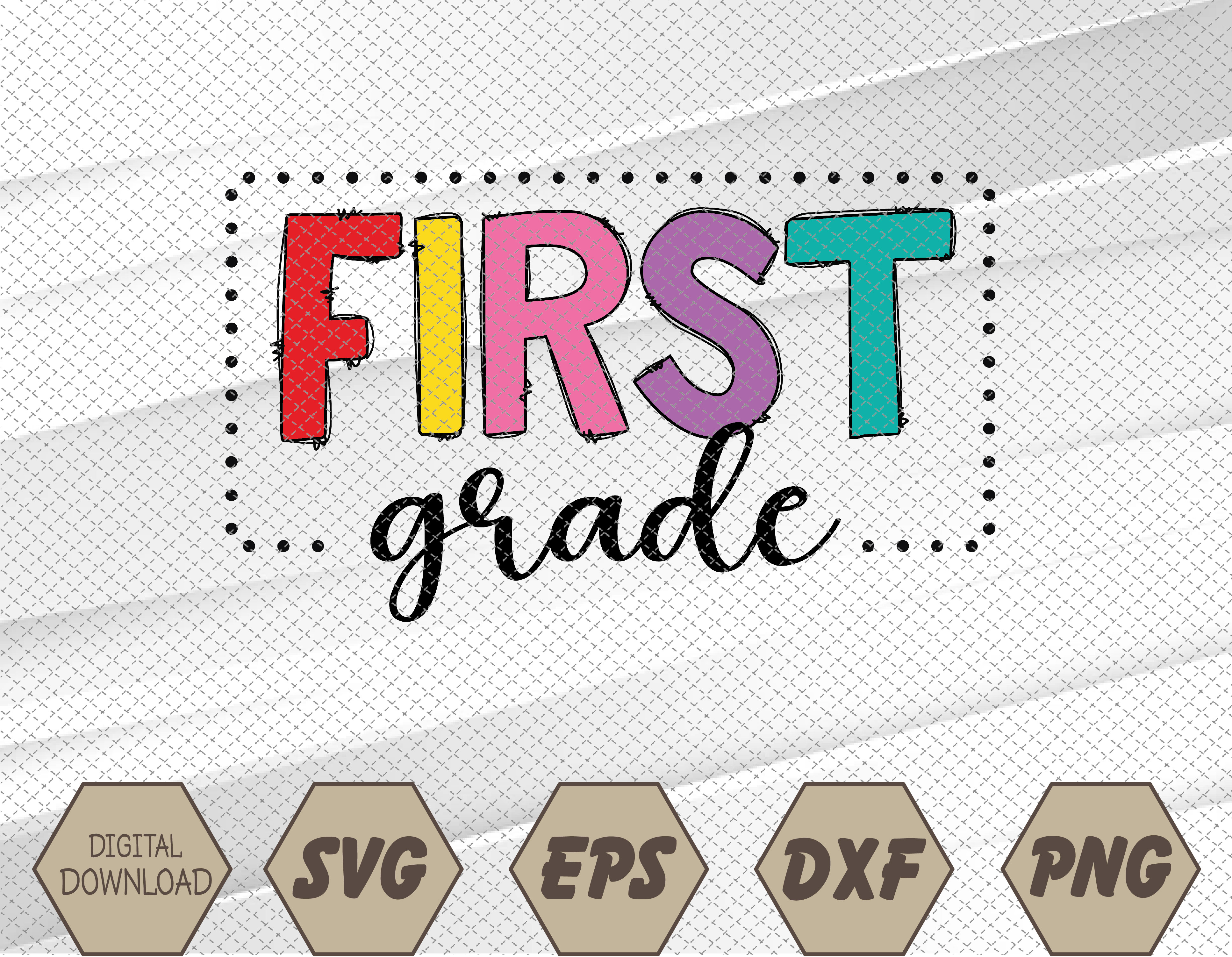 1st Grade Team First Grade Squad Svg, Eps, Png, Dxf, Digital | Inspire ...