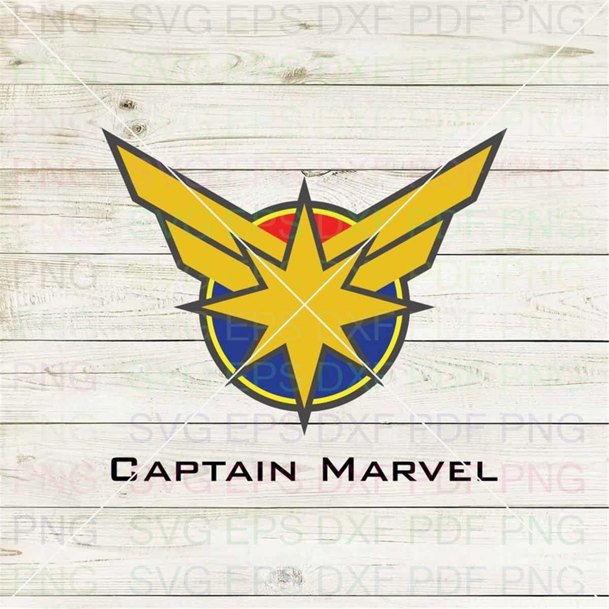 Captain Marvel Svg Dxf Eps Pdf Png, Cricut, Cutting file, Ve | Inspire ...