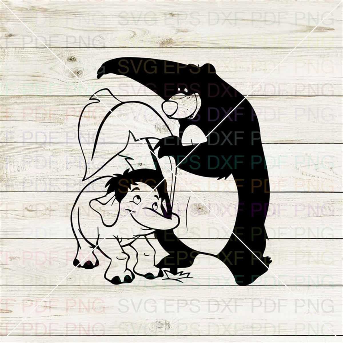 Unior And Baloo The Jungle Book 023 Svg Dxf Eps Pdf Png, Cri - Inspire ...