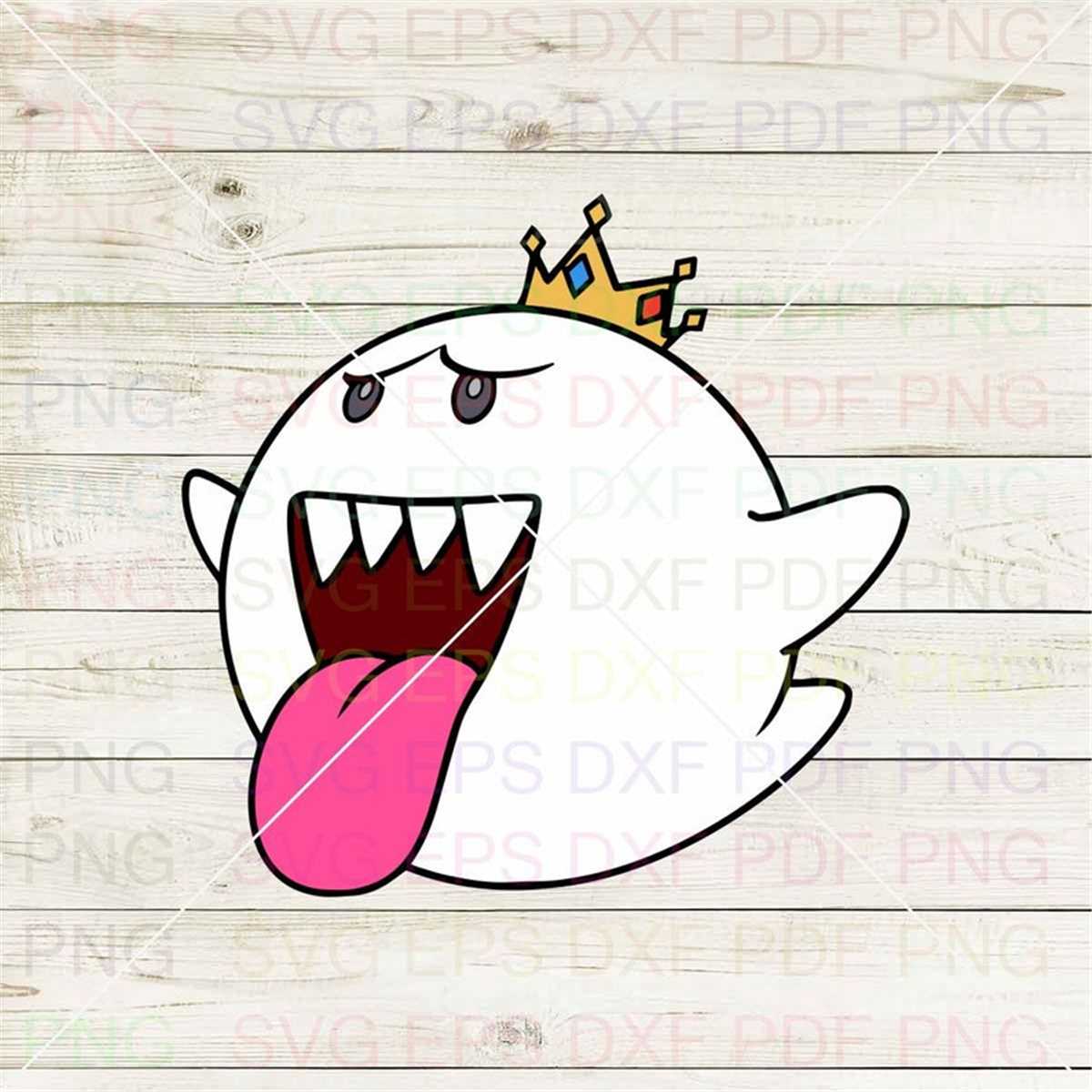 Big Boo Super Mario 014 Svg Dxf Eps Pdf Png, Cricut, Cutting | Inspire ...