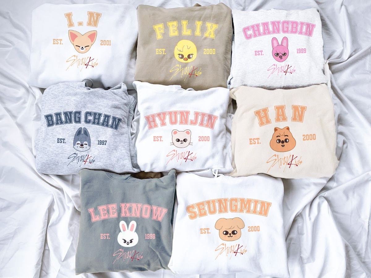 Stray Kids SKZOO Characters Sweatshirt Bang Chan, Lee Know, - Inspire ...