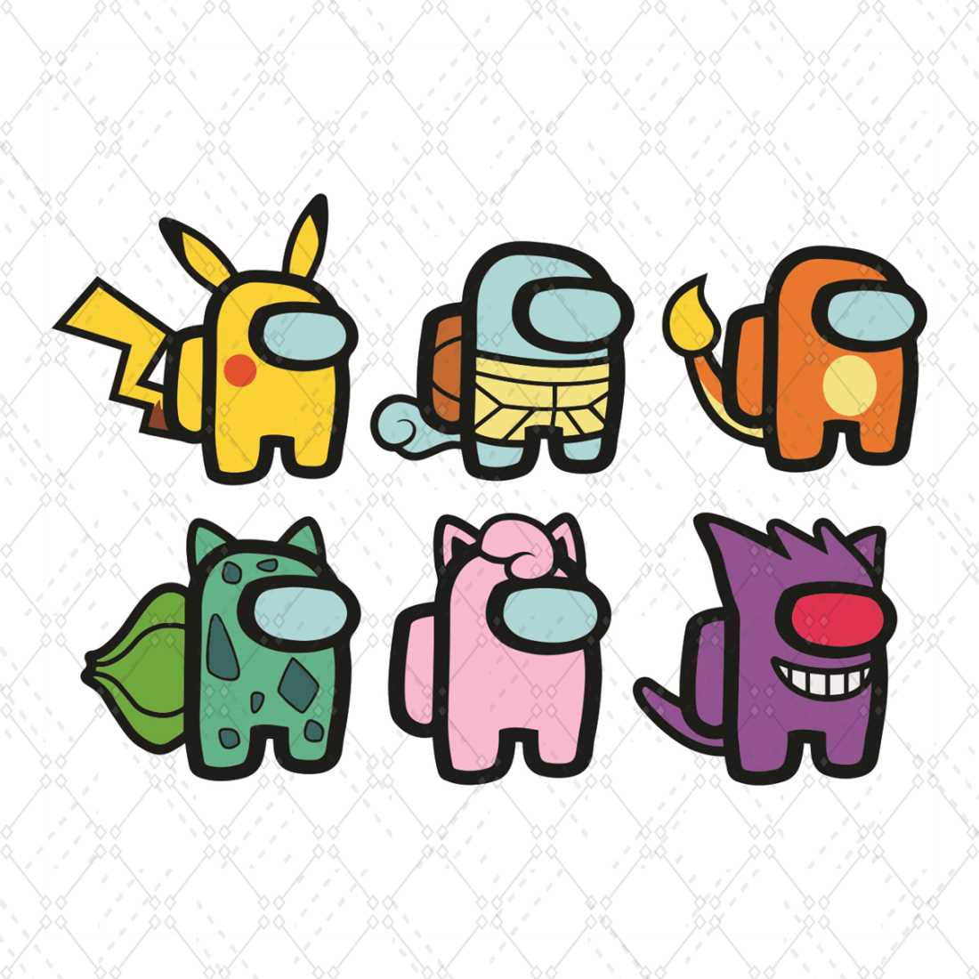 Among Us Pokemon Bundle Svg, Trending Svg, Among Us Pokemon | Inspire ...