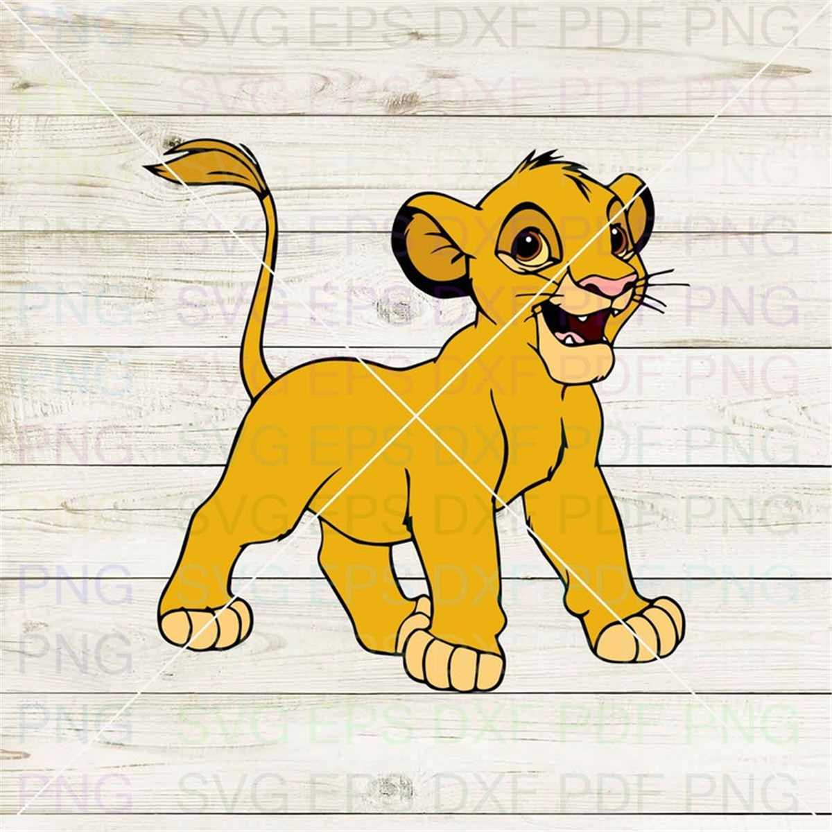 Simba The Lion King 001 Svg Dxf Eps Pdf Png, Cricut, Cutting | Inspire Uplift