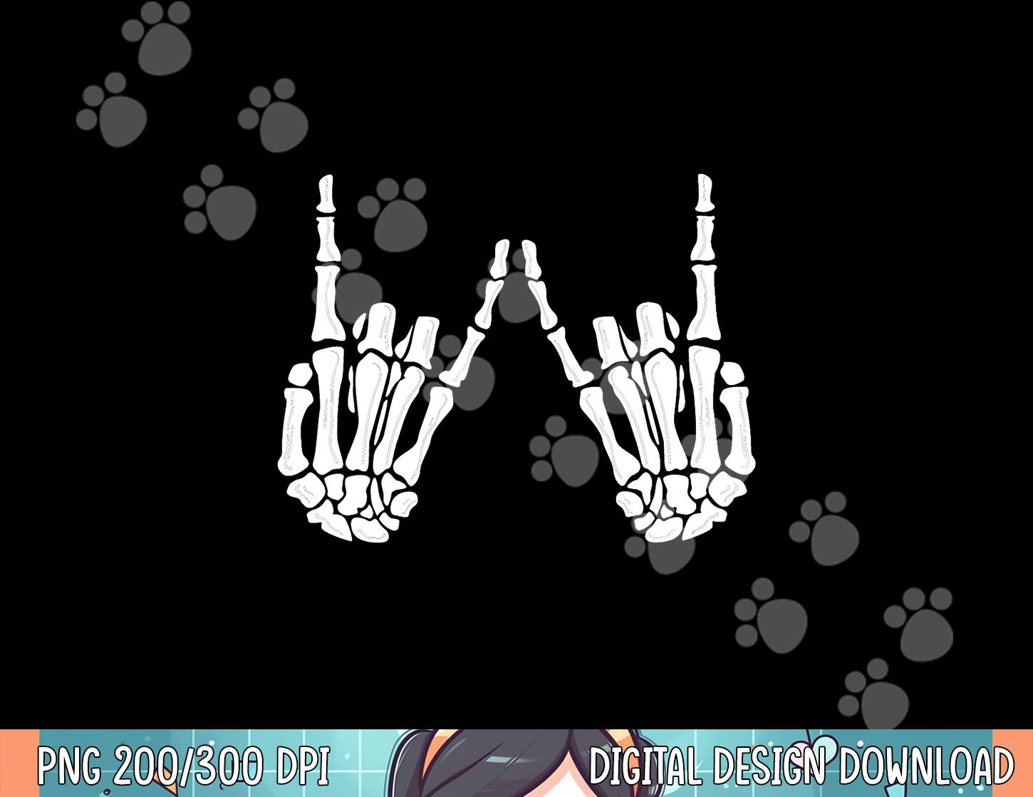 Skeleton Hand Gestures - Rock Skeleton Hands - Halloween png | Inspire ...